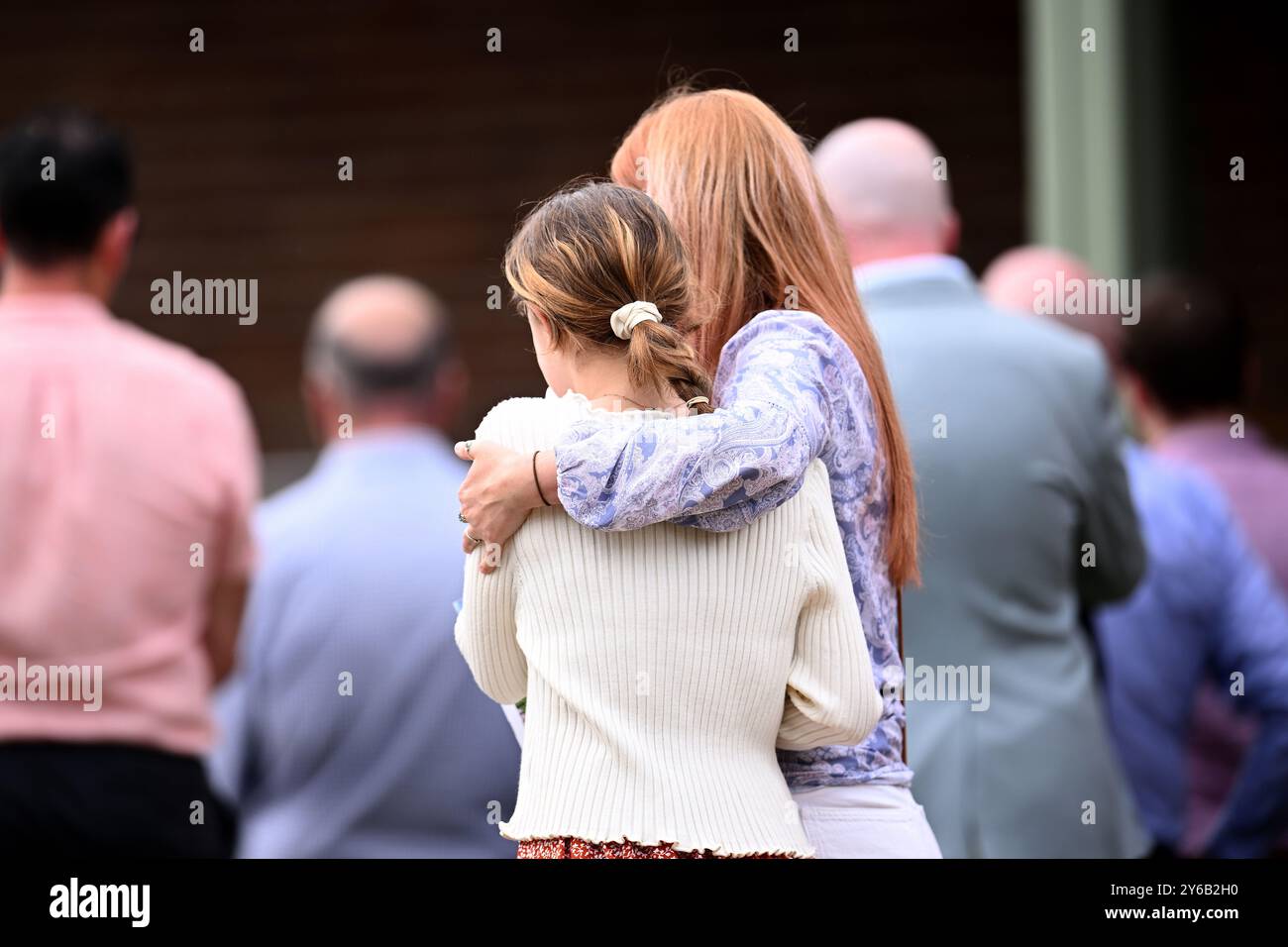 Sydney, Australien. September 2024. Trauer werden nach der Trauerfeier ...