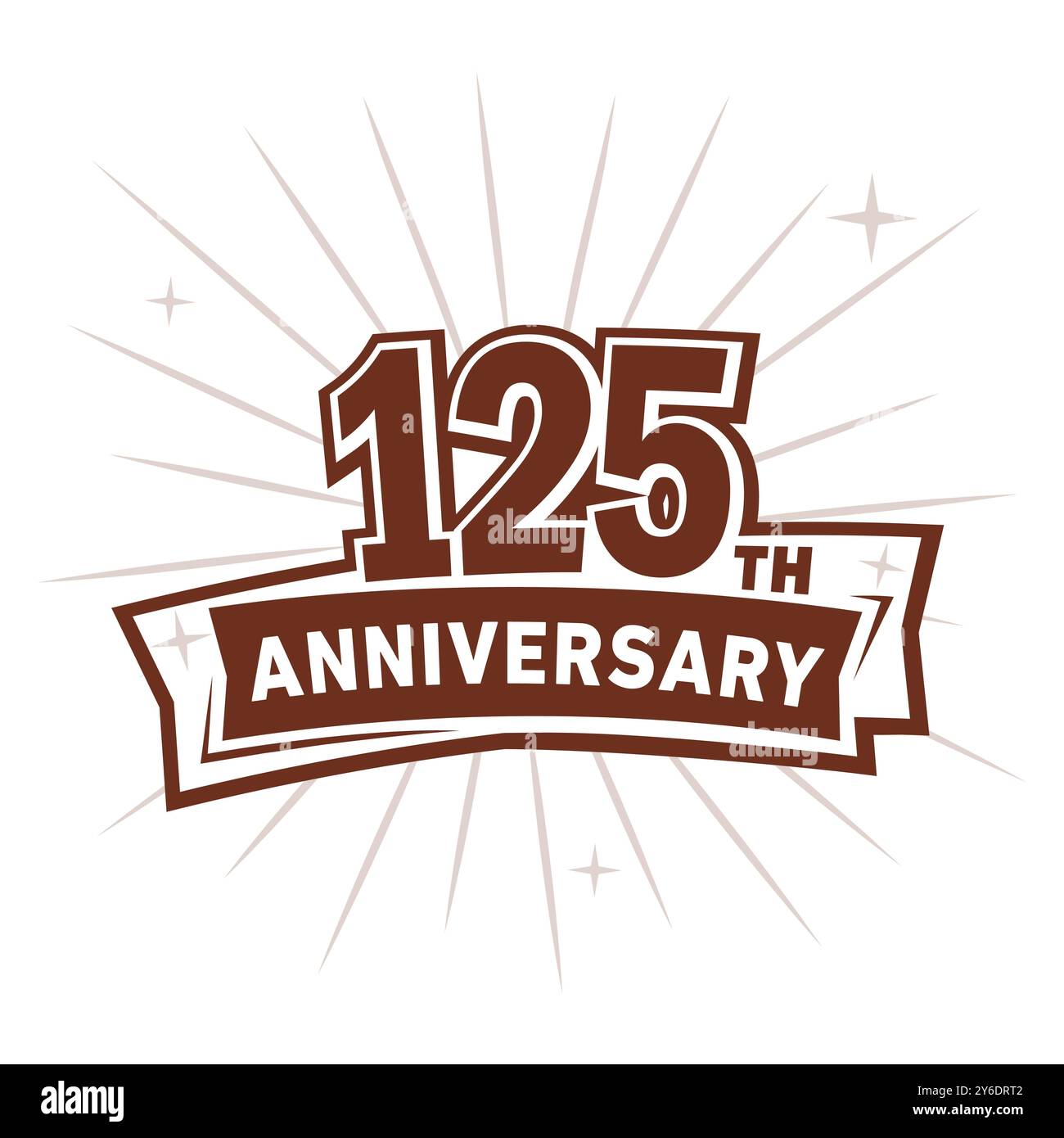 Logo zum 125-jährigen Jubiläum. 125. Konstruktionsvorlage. Vektor und ...