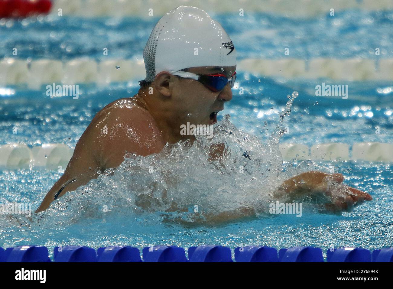 TANG Shuyuan (SB9) aus China im Para Schwimmen Männer 100 m Brustschlag - SB9 Heats in der La ...