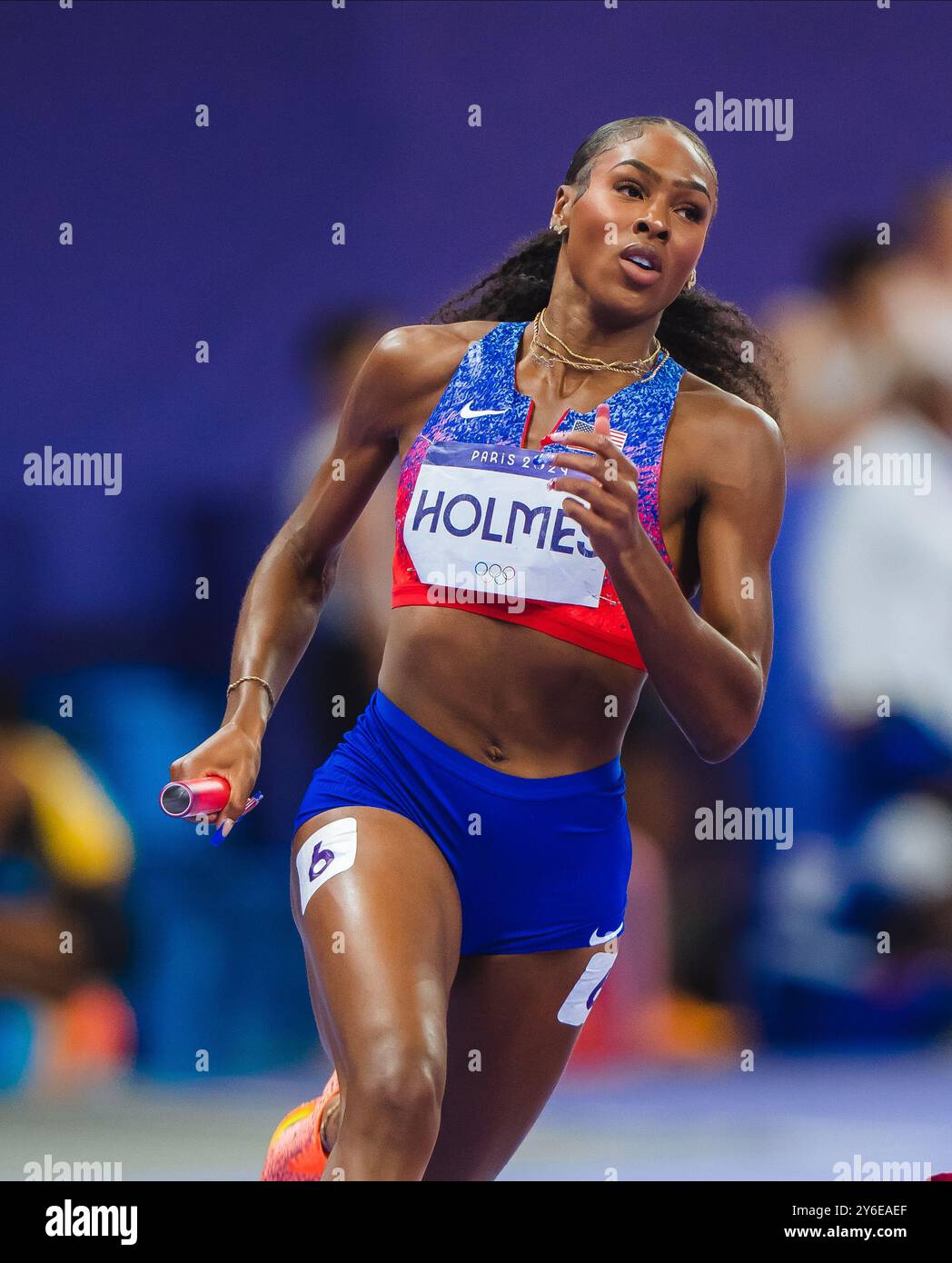 Alexis Holmes nahm an der 4X400 Meter Staffel der Olympischen Spiele ...