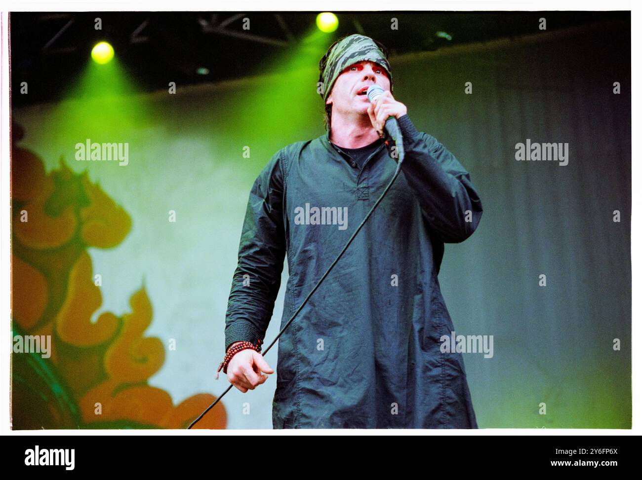 IAN ASTBURY, DER KULT, READING FESTIVAL, 2001. Ian Astbury von der ...