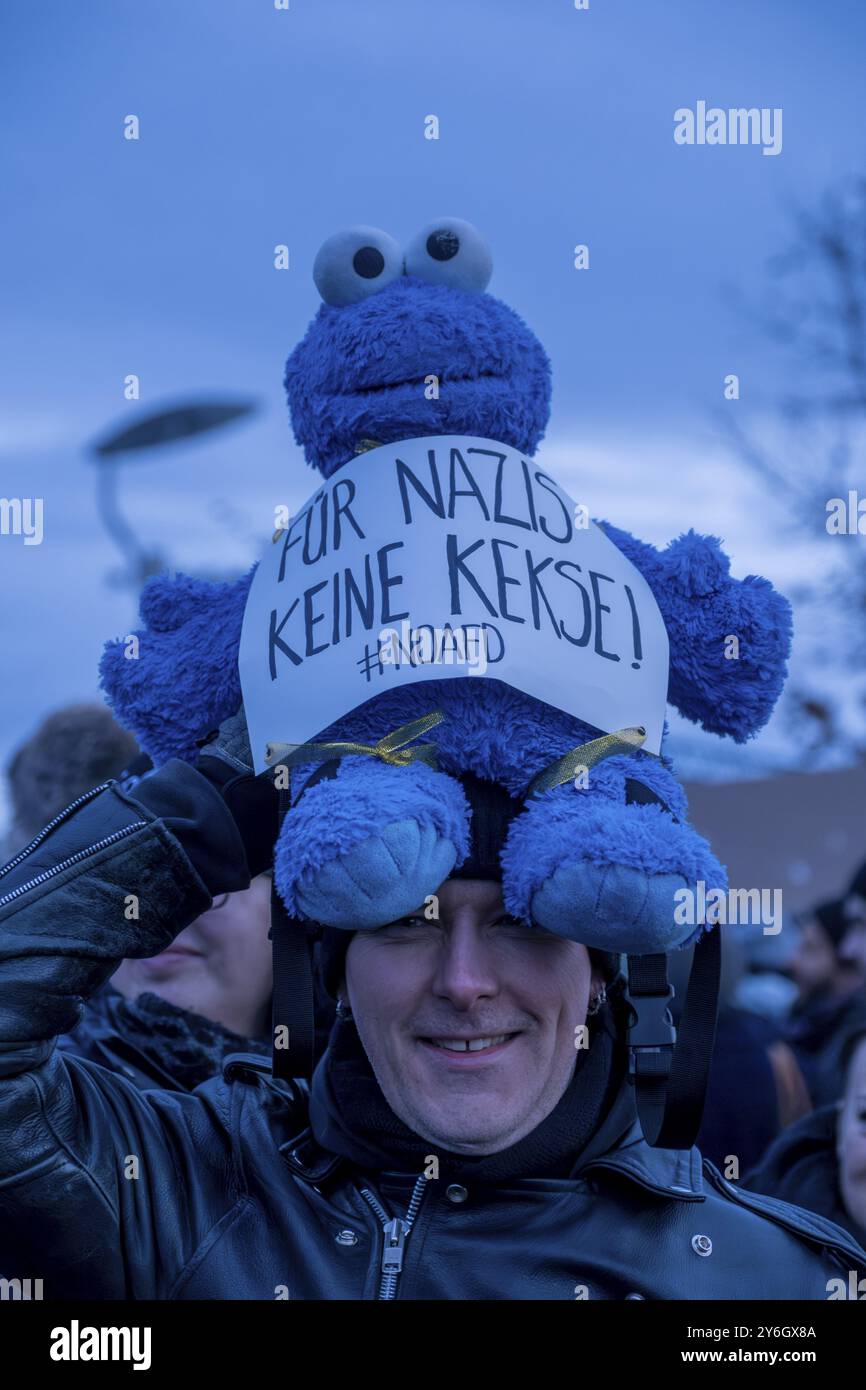 Deutschland, Berlin, 21. Januar 2024, Protest gegen AfD und ...