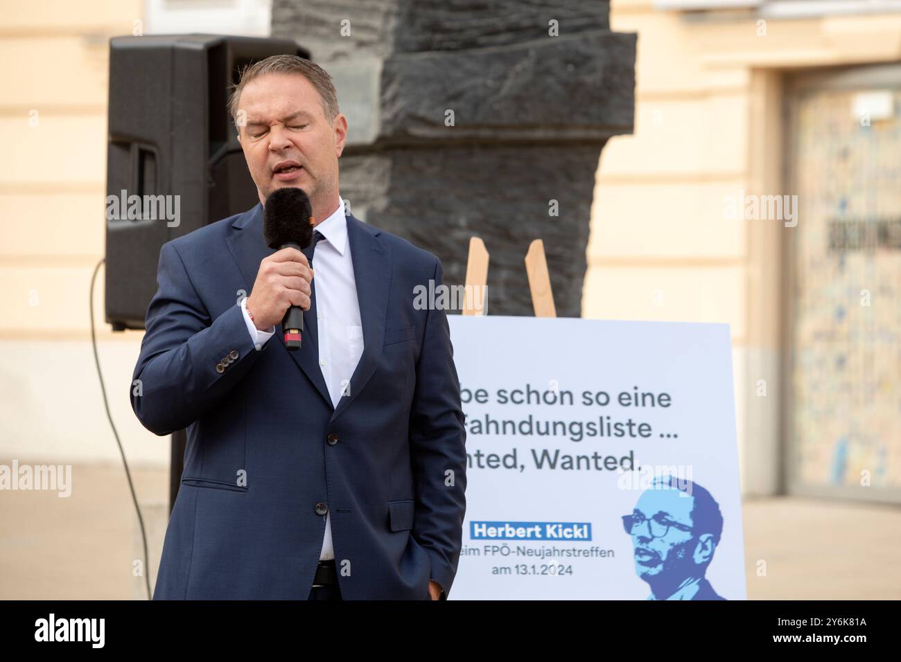 ÖSTERREICH; WIEN; 20240926; Bundesvorsitzender der SPÖ Andreas Babler während einer ...