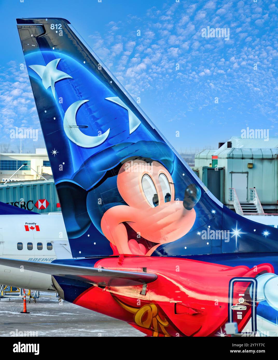 Toronto (Kanada) – 20. September 2024: Ein Passagierflugzeug, das die ...