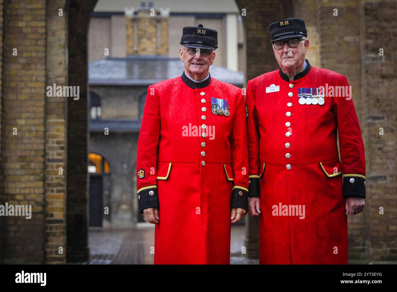 London, Großbritannien. September 2024. Die Chelsea Pensioners David ...