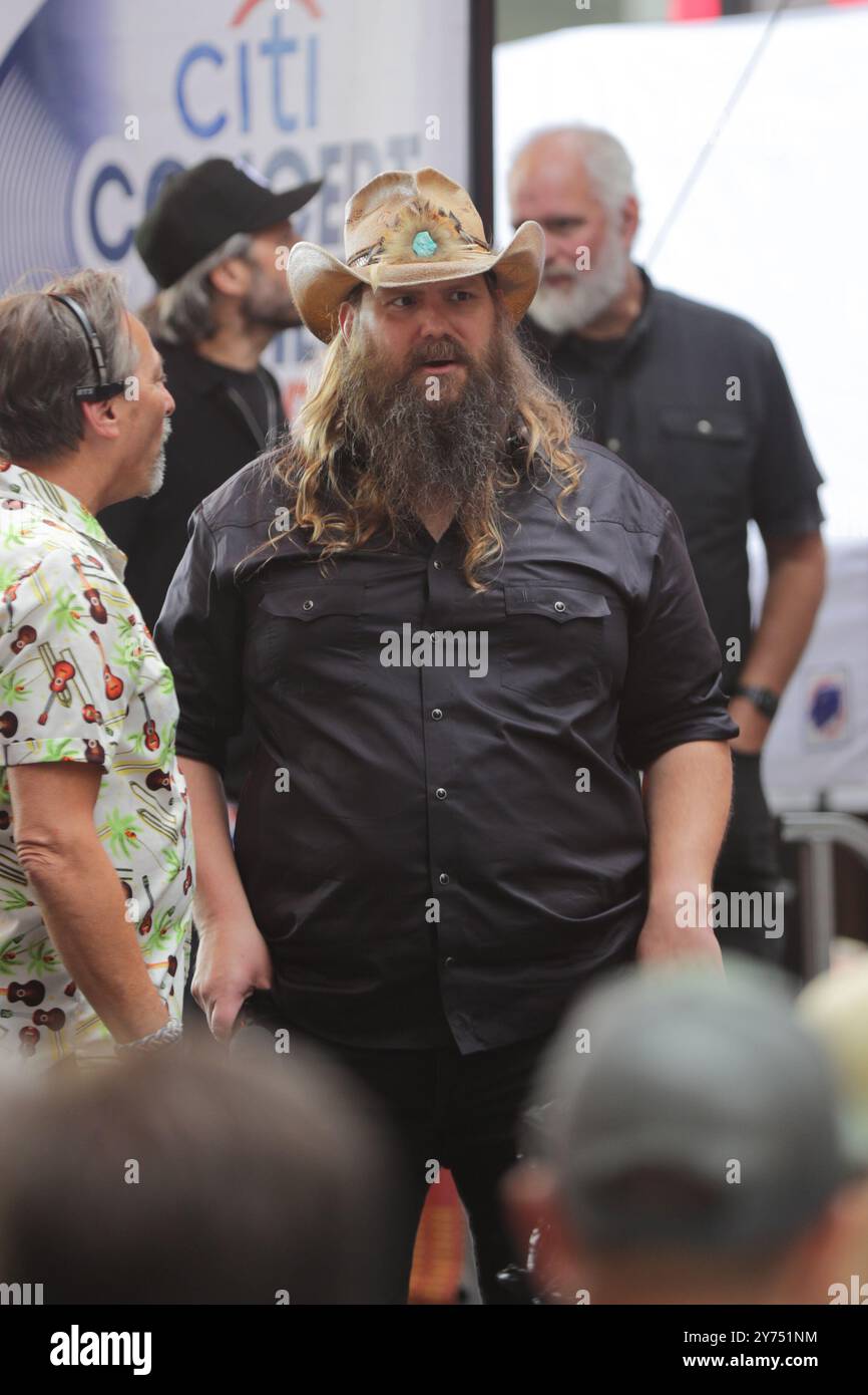 New York, NY - 27. September 2024: Der Country-Star Chris Stapleton und ...