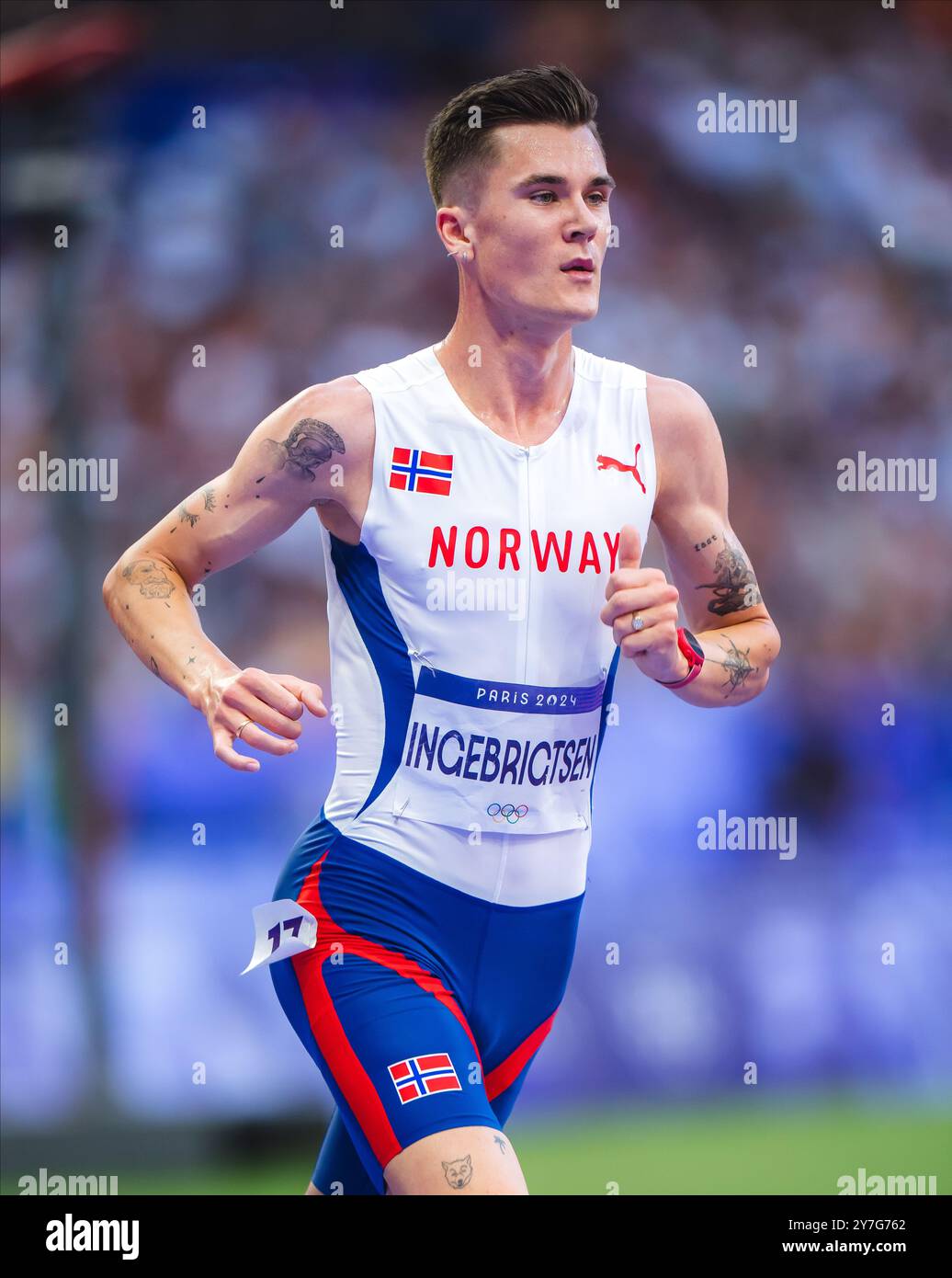 Jakob Ingebrigtsen nahm an den 5000-Meter-Strecken der Olympischen ...