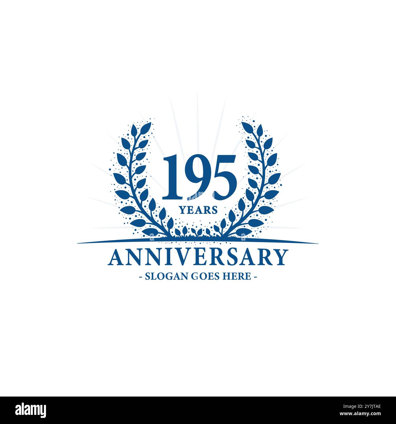195 Jahre Jubiläum-Logo. Designvorlage zum 195. Jahrestag. Vektor und ...