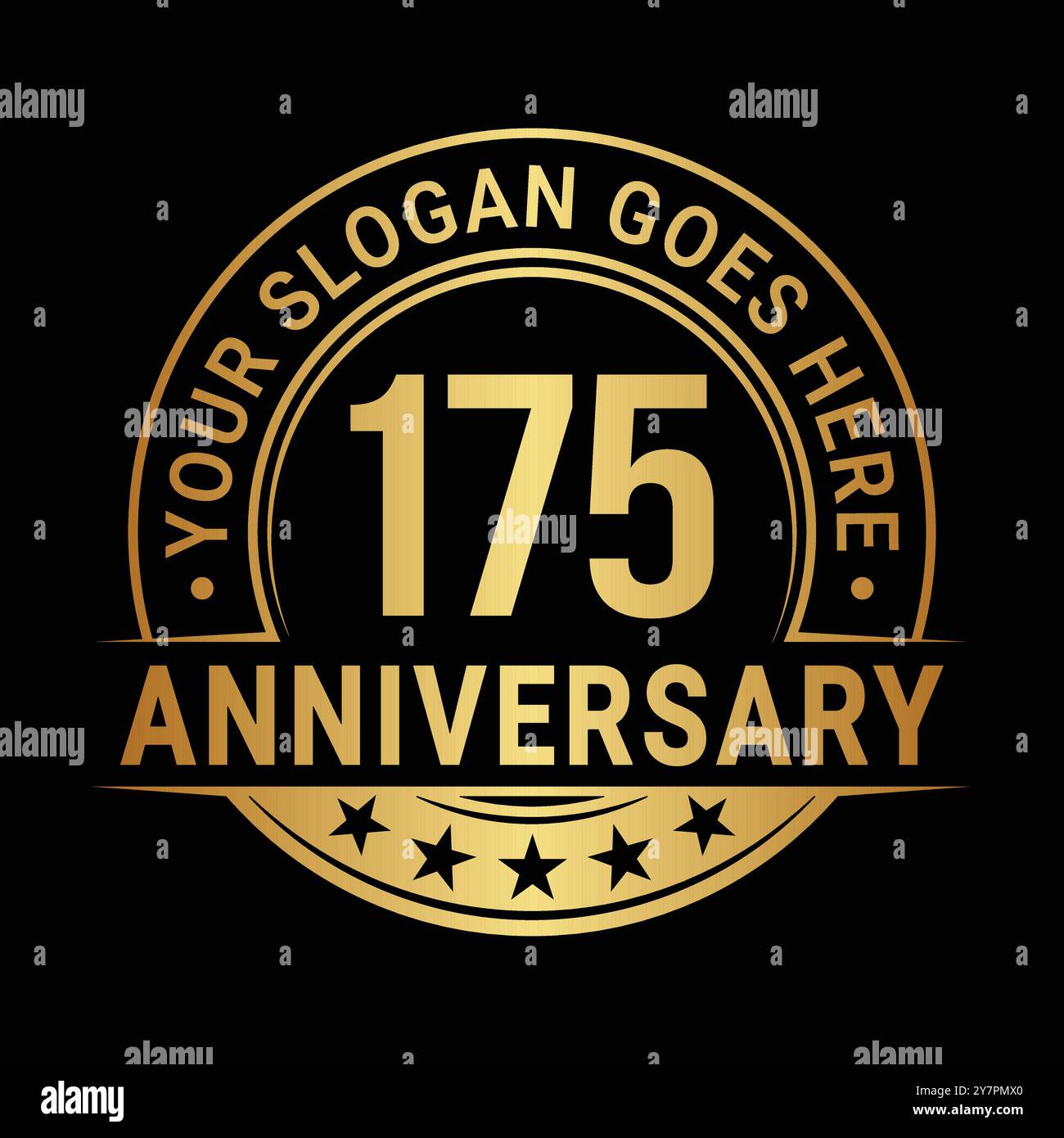 Design-Vorlage zum 175-jährigen Jubiläum. Zum 175. Geburtstag des Logos ...