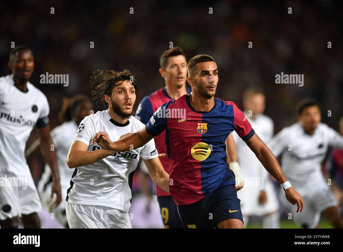Barcelona, Esp. Oktober 2024. FC BARCELONA gegen BSC Young Boys 1. Oktober 2024 Ferran Torres (7 ...