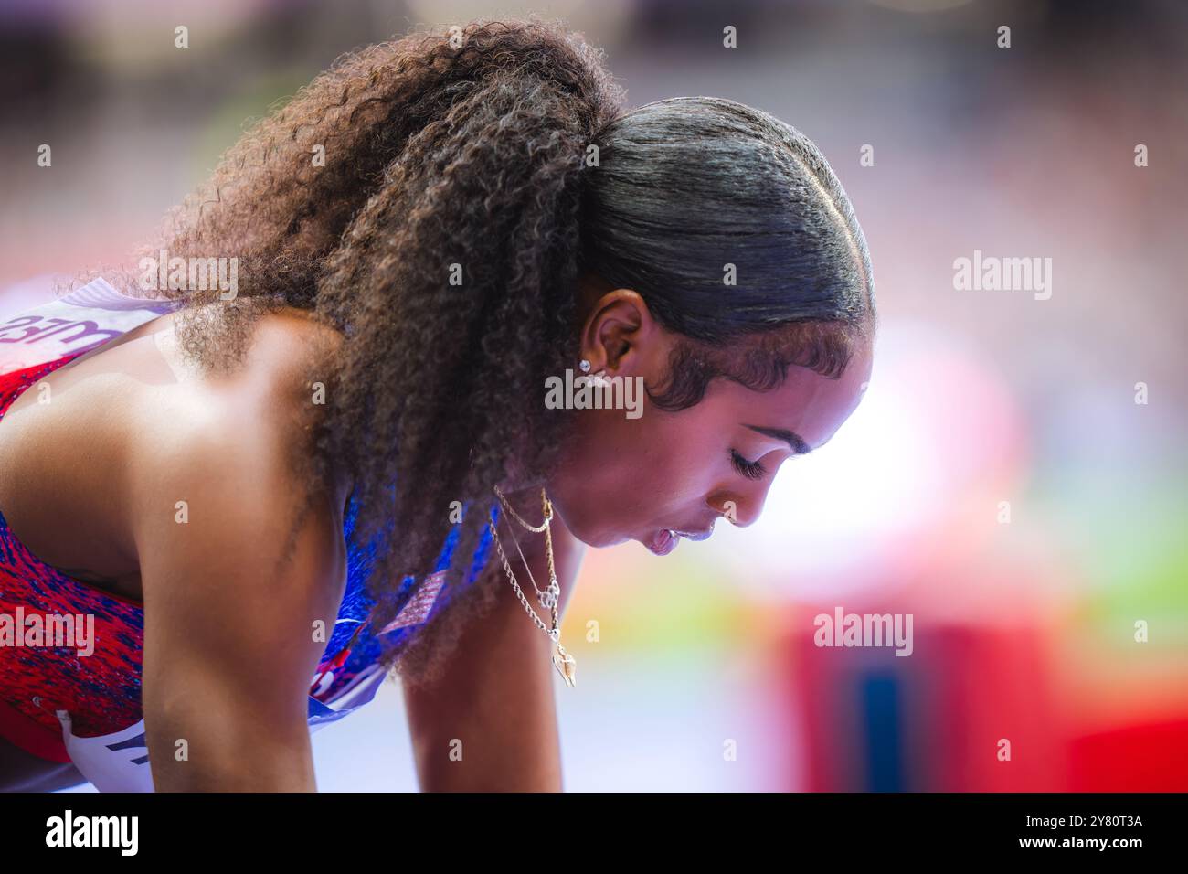 Alexis Holmes nahm an der 400 Meter langen Strecke der Olympischen ...