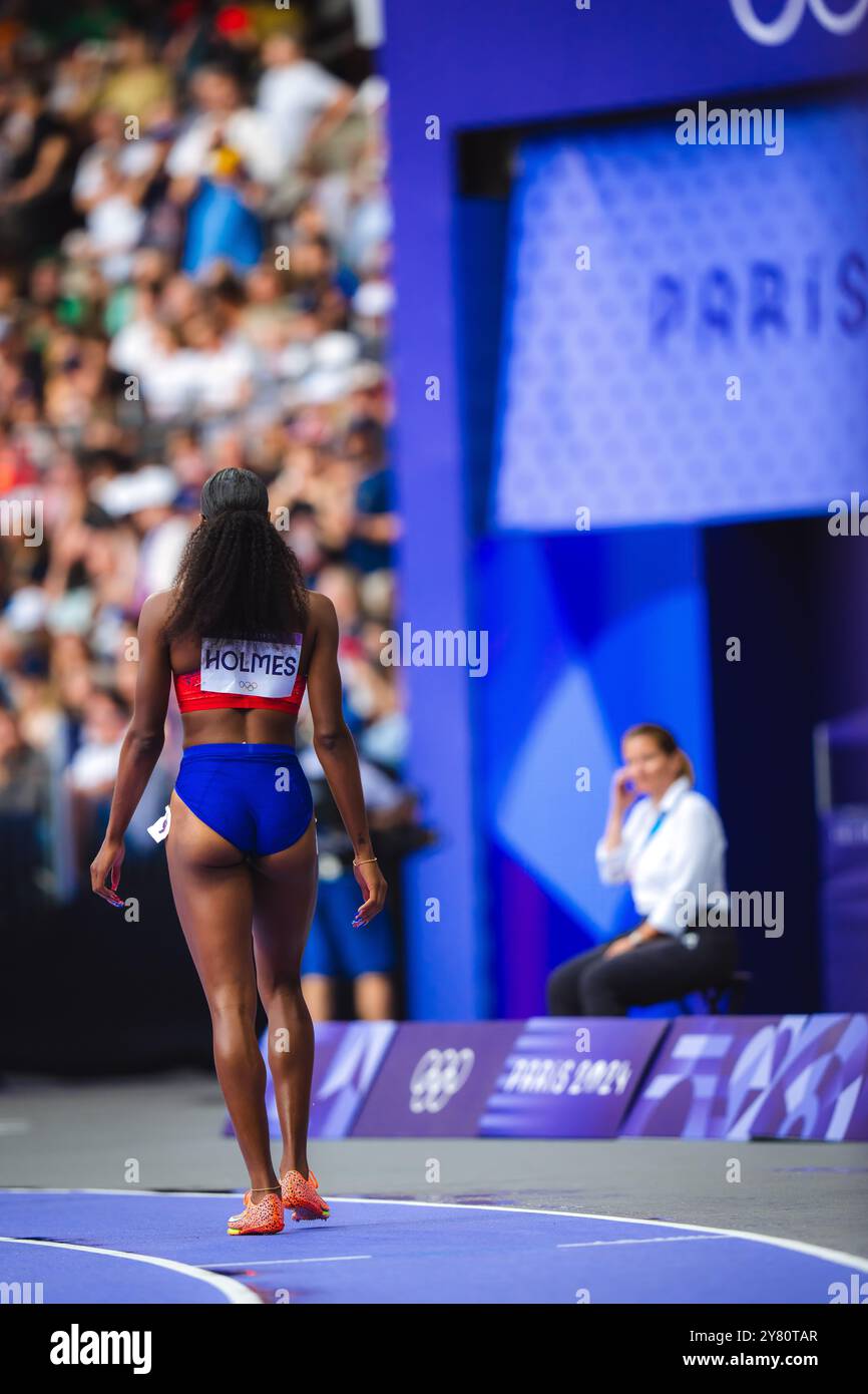 Alexis Holmes nahm an der 400 Meter langen Strecke der Olympischen ...