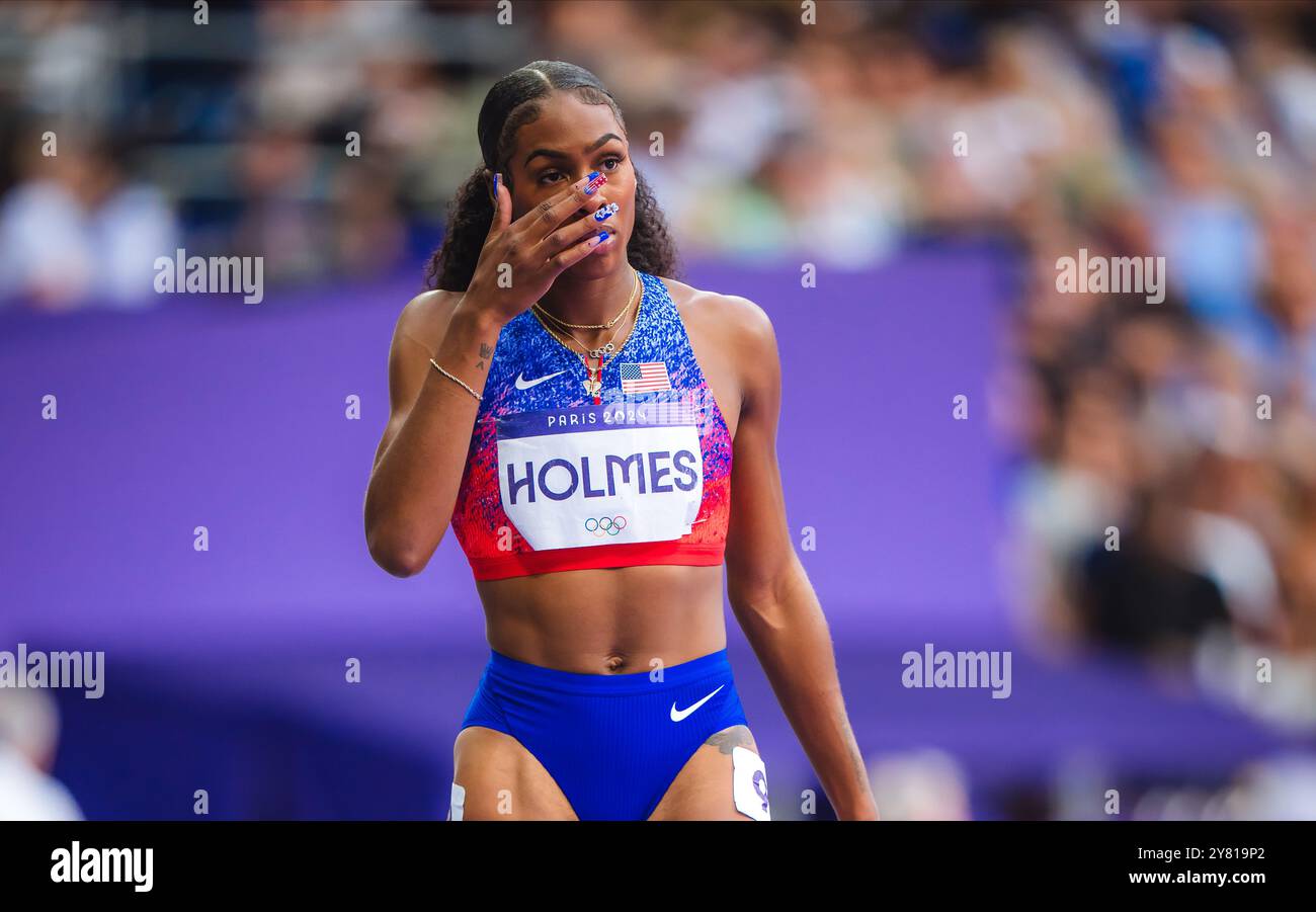 Alexis Holmes nahm an der 400 Meter langen Strecke der Olympischen ...