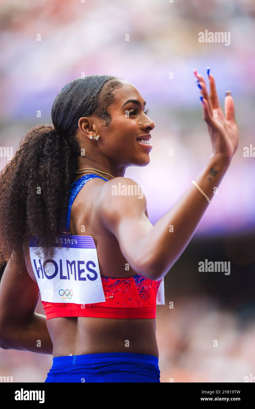 Alexis Holmes nahm an der 400 Meter langen Strecke der Olympischen ...