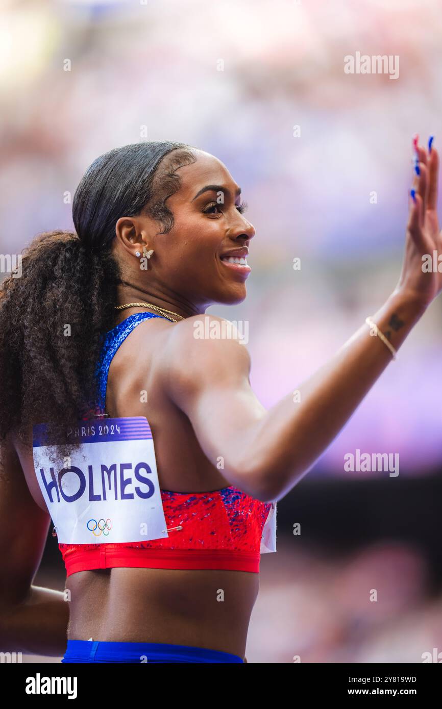 Alexis Holmes nahm an der 400 Meter langen Strecke der Olympischen ...