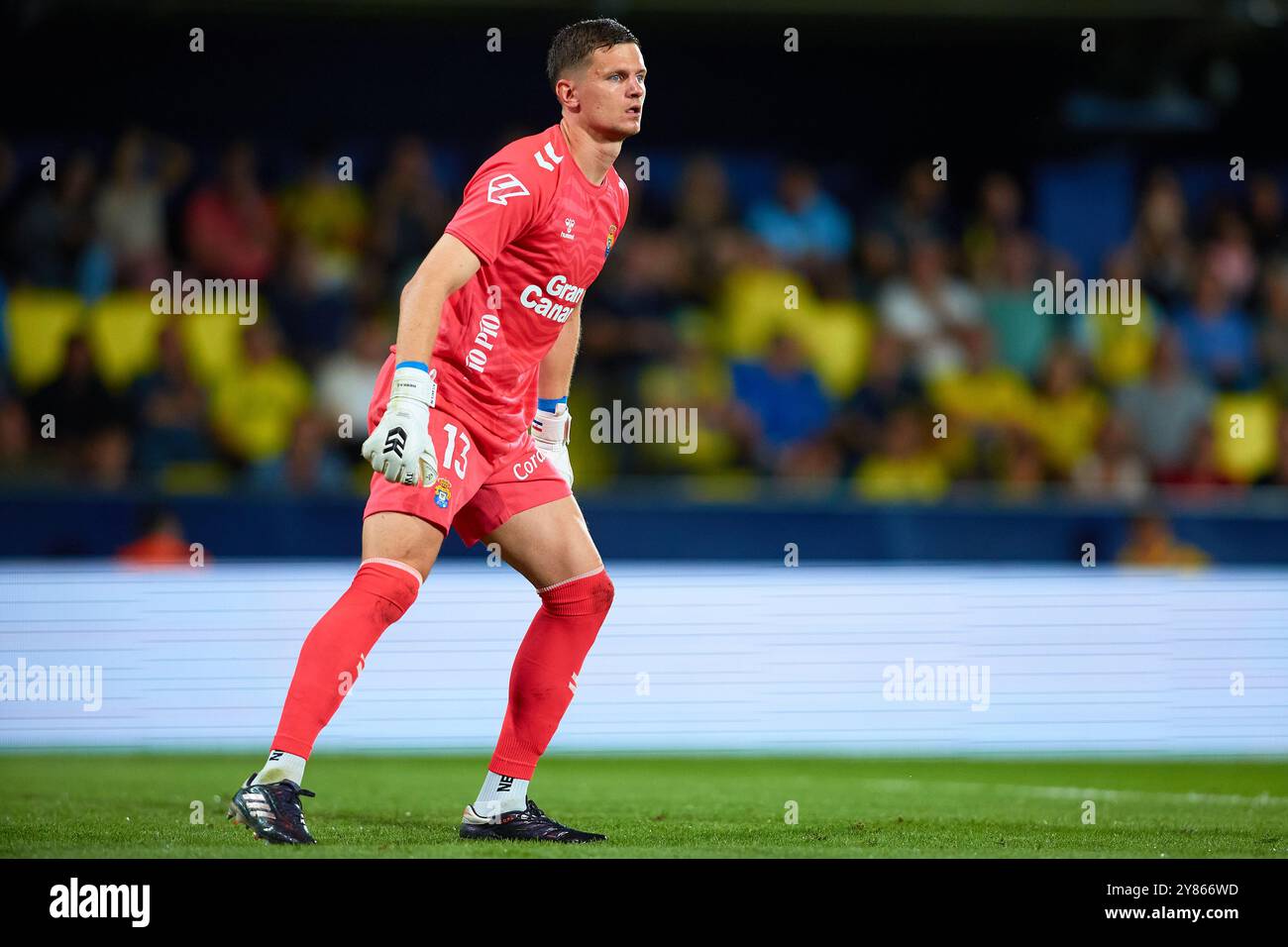 Dinko Horkas von UD Las Palmas sieht sich beim LaLiga-Spiel zwischen Villarreal CF und UD Las ...