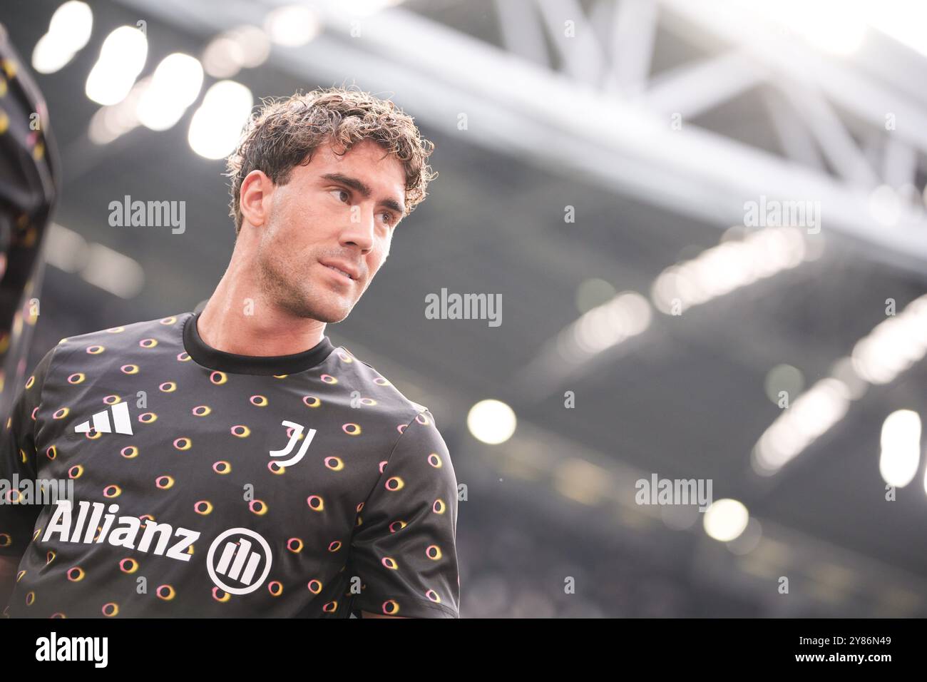 Juventus’ Dusan Vlahovic während des Fußballspiels zwischen Juventus ...