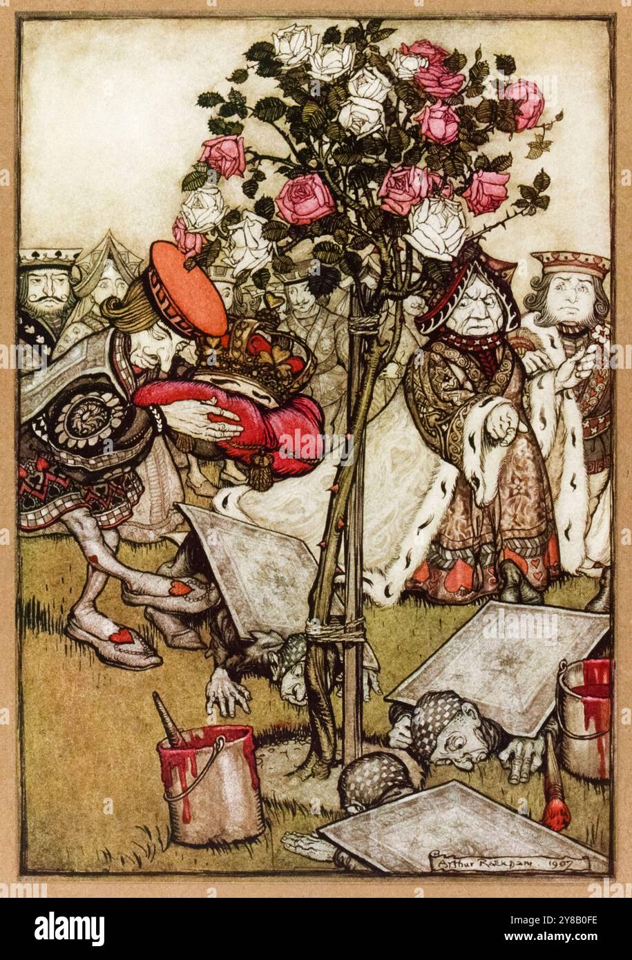 „Die Königin! Die Königin! Und die drei Gärtner warfen sich sofort ...