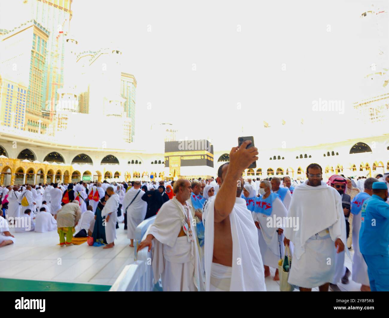 Mekka, Saudi-Arabien, 12. Juni 2024: Mataf von der Großen Moschee, das ...