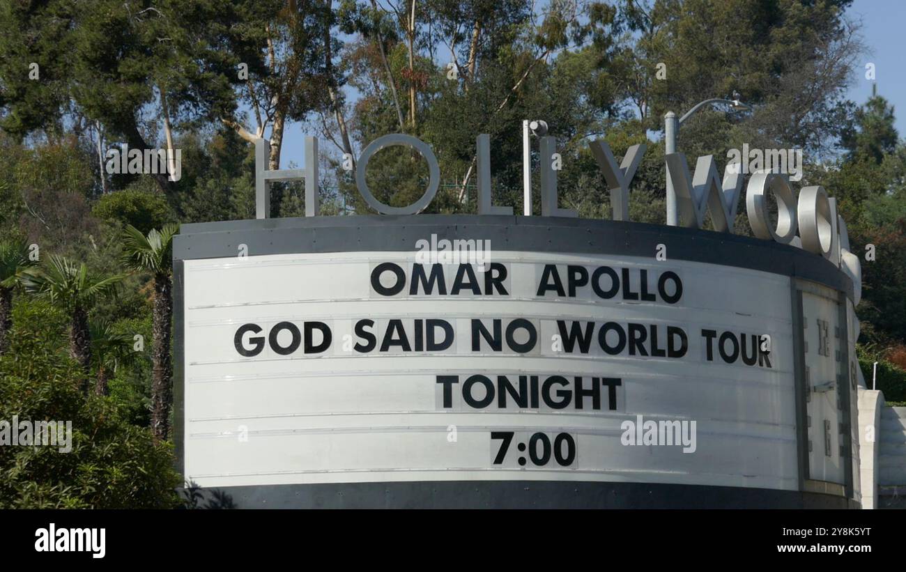 Oktober 2024 Omar Apollo God Said No World Tour Marquee beim Hollywood ...