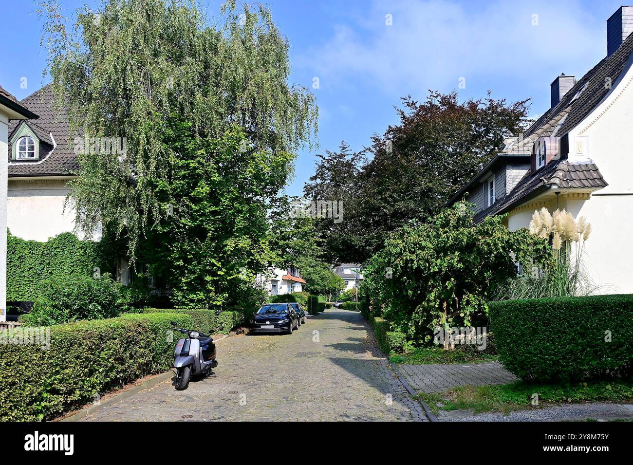 15.09.2024, Deutschland, Nordrhein-Westfalen, Ruhrgebiet, Dortmund. Siedlung Gartenstadt. Die ...
