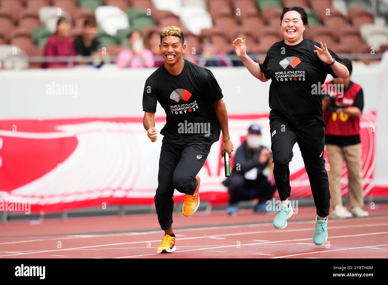 Tokio, Japan. Oktober 2024. (L-R) Abdul Hakim Sani Brown, Haruka Kitaguchi Athletics ...