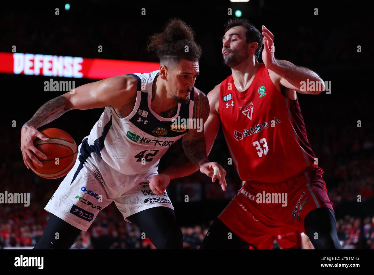 Chiba, Japan. Oktober 2024. (L bis R) Isaac Fotu (Brex), John Mooney ...