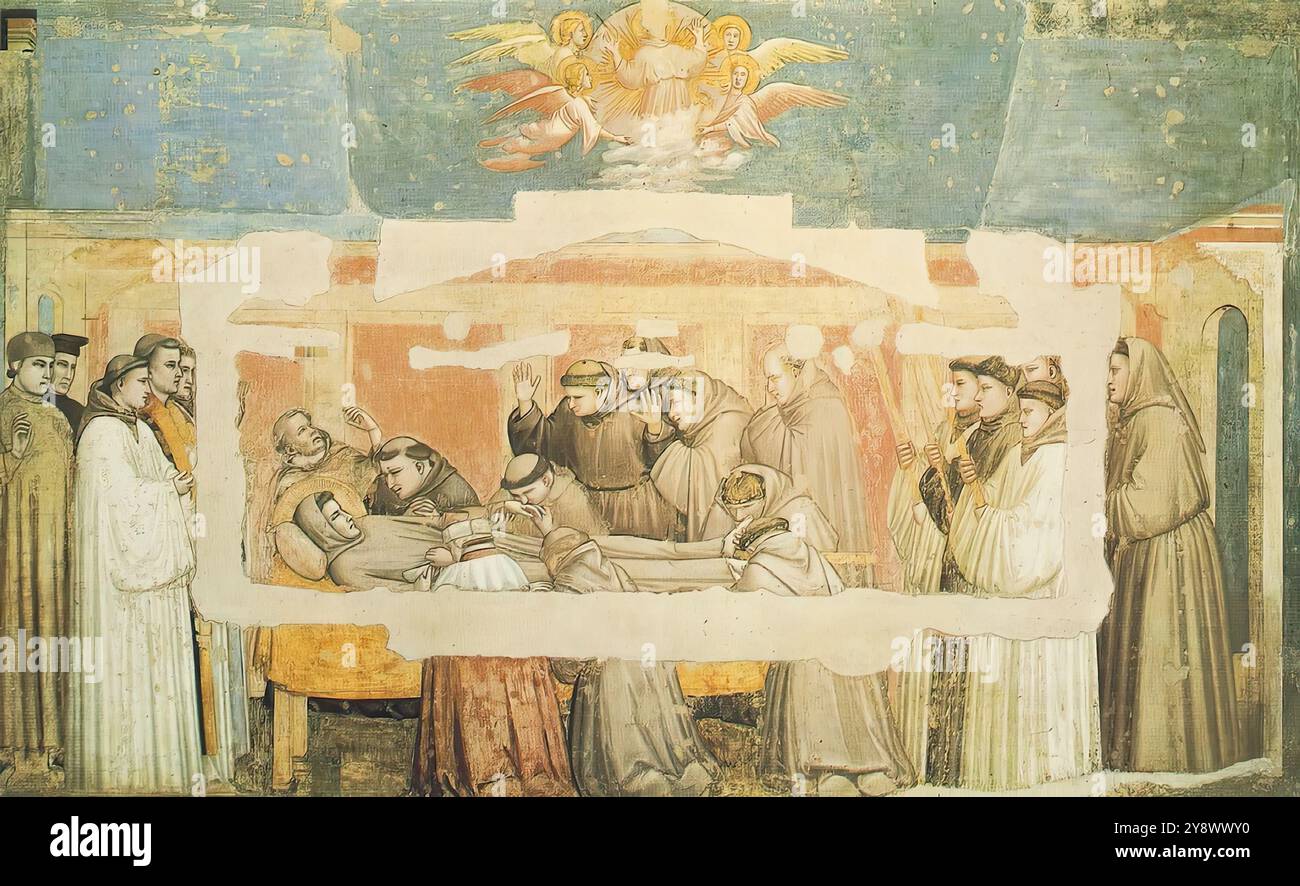 GIOTTO di Bondone (* 1267, Vespignano, d. 1337, Florenz) Szenen aus dem Leben des Heiligen ...