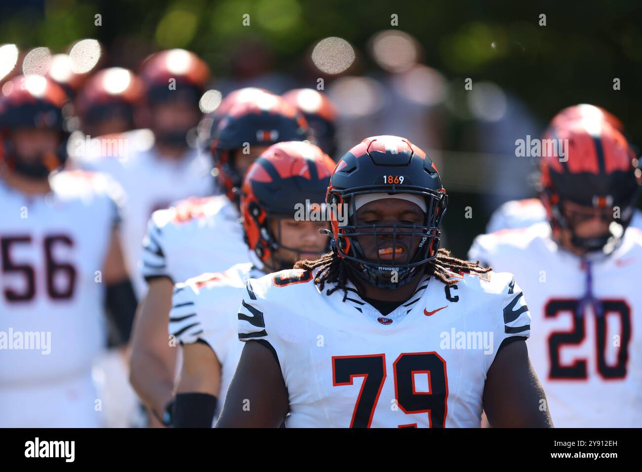 Die Spieler der Princeton Tigers kommen vor dem Start des NCAA ...