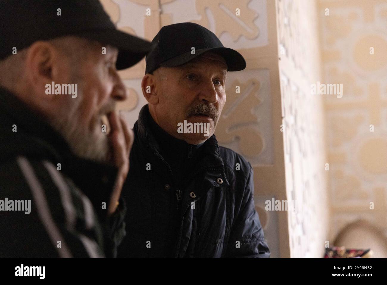 Suzhan, Russland. Oktober 2024. Der Unterschlupf wird vom Büro des Kommandanten organisiert, wo ...