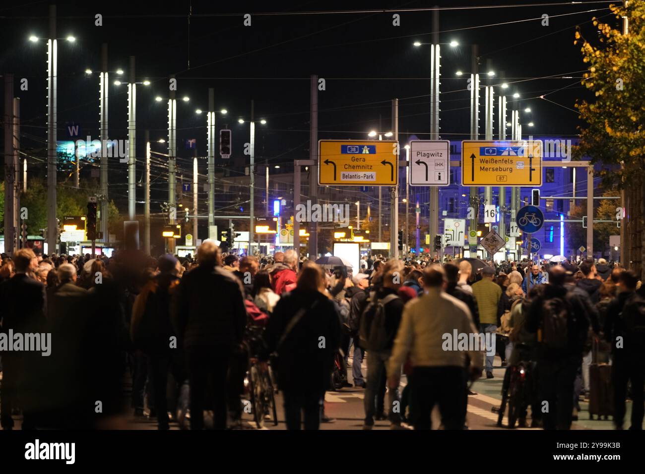Leipzig, Deutschland. Oktober 2024. Auf der historischen Route der ...