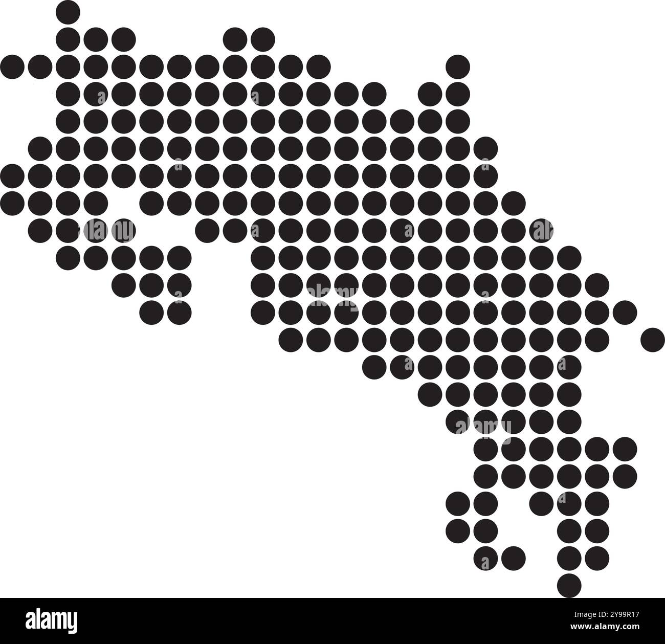 Mapa de costa rica con bandera Schwarzweiß-Stockfotos und -bilder - Alamy