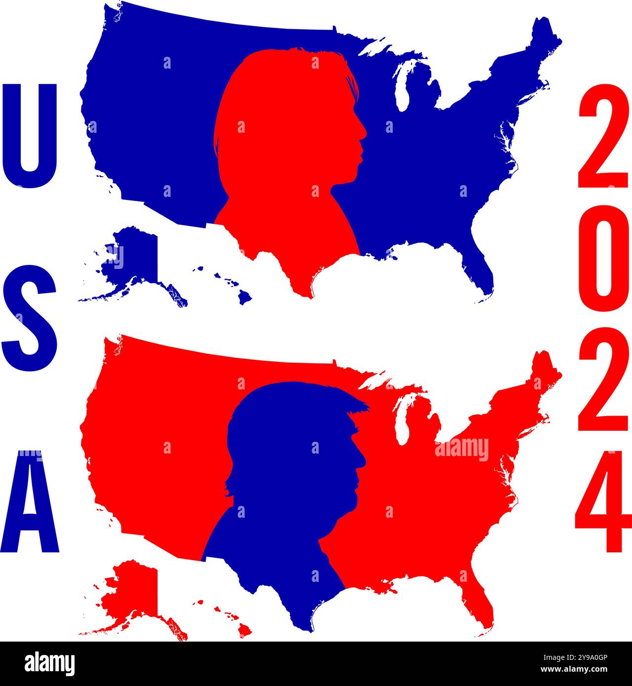 USA, USA, November 2024, politische Wahlen, grafische Erarbeitung mit ...