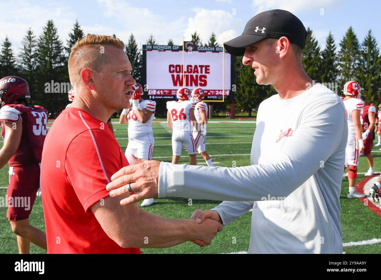 Hamilton, NY, USA. September 2024. Cornell Big Red Head Coach Dan ...