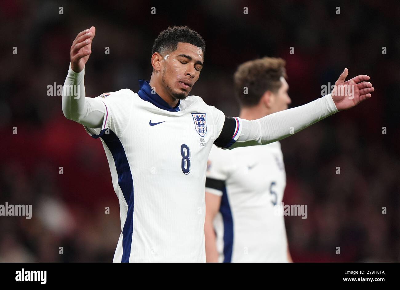 Der Engländer Jude Bellingham reagiert auf das B2-Spiel der UEFA ...