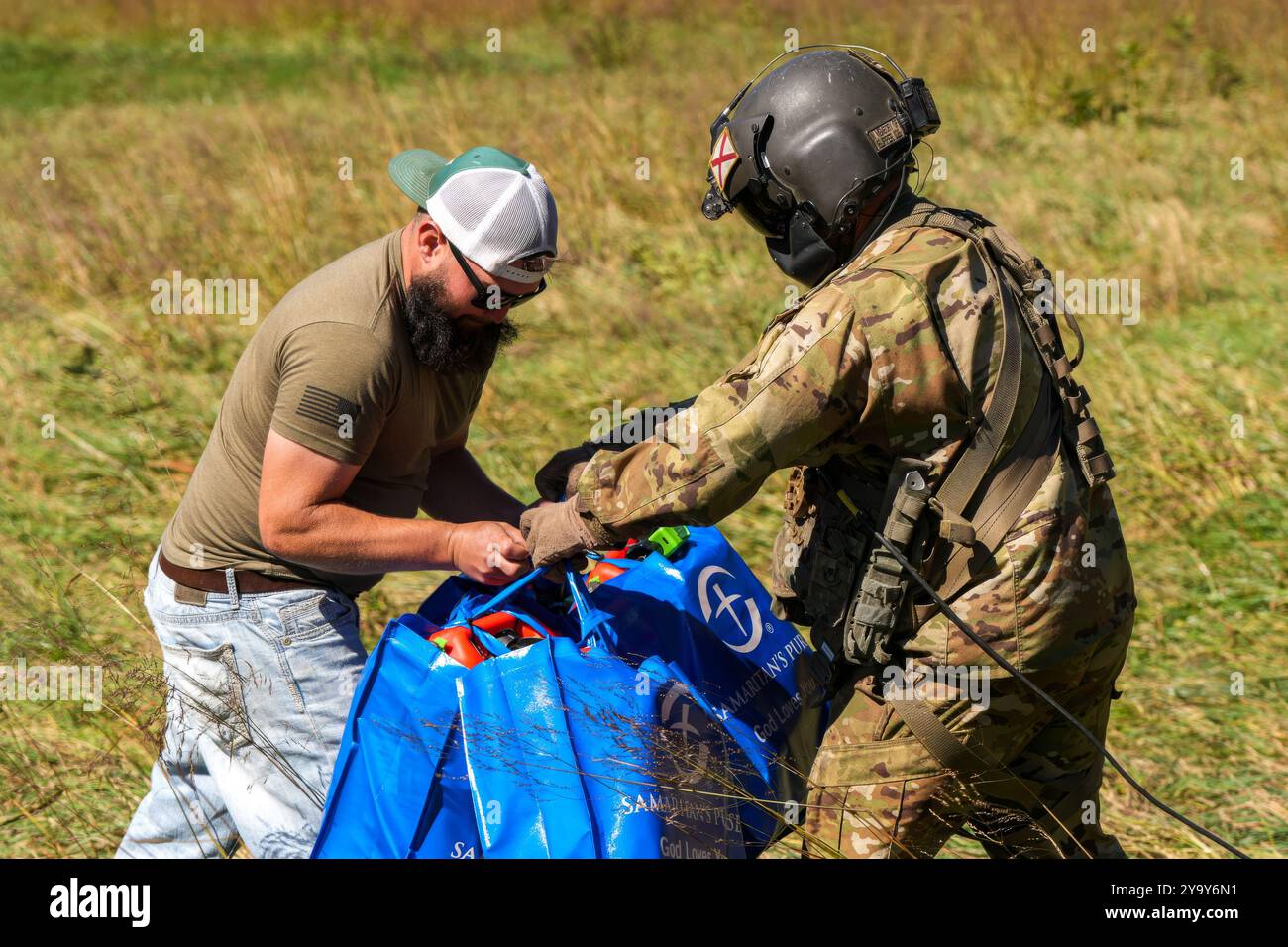 Mitchell County, Usa. Oktober 2024. Kyle Bejma, ein Mitglied der CH-47 ...