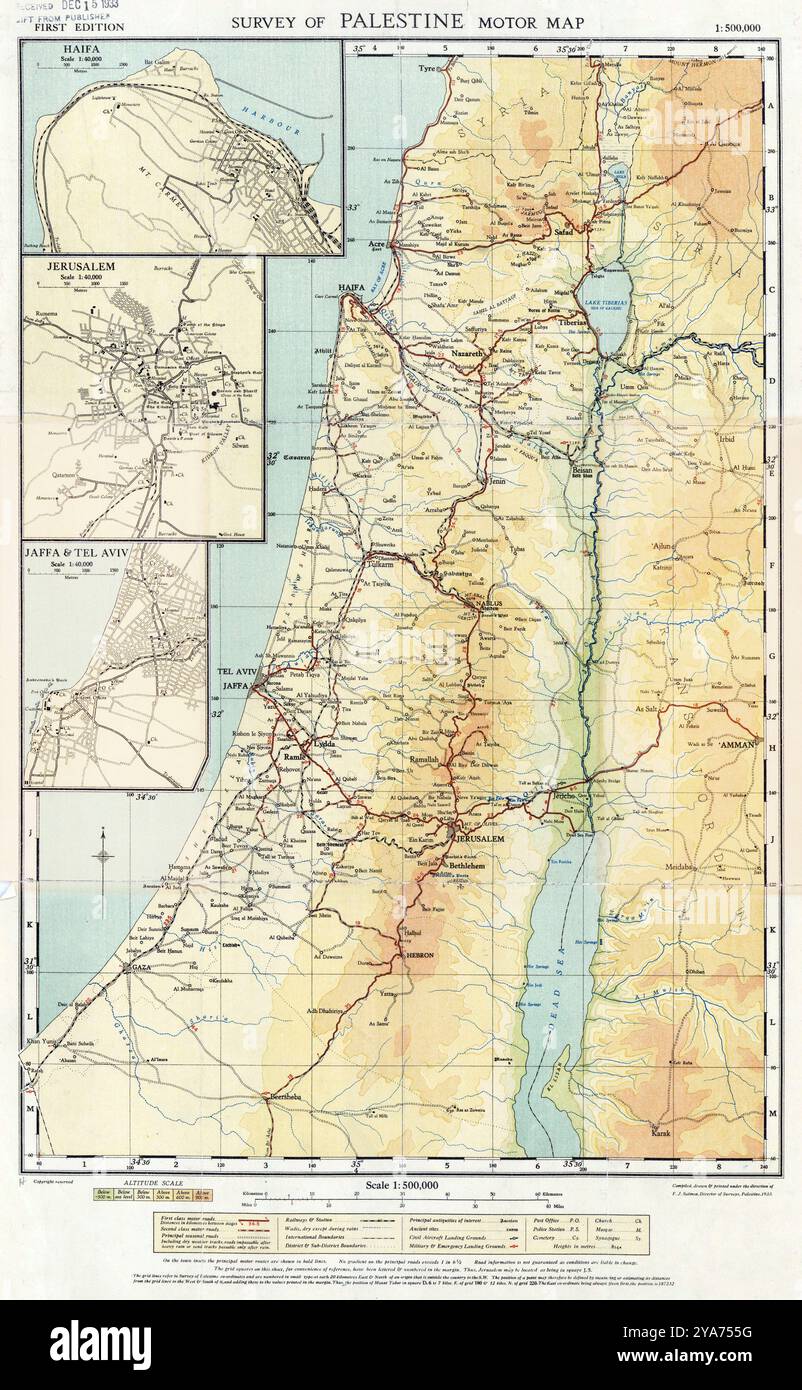 Vintage map of haifa -Fotos und -Bildmaterial in hoher Auflösung – Alamy