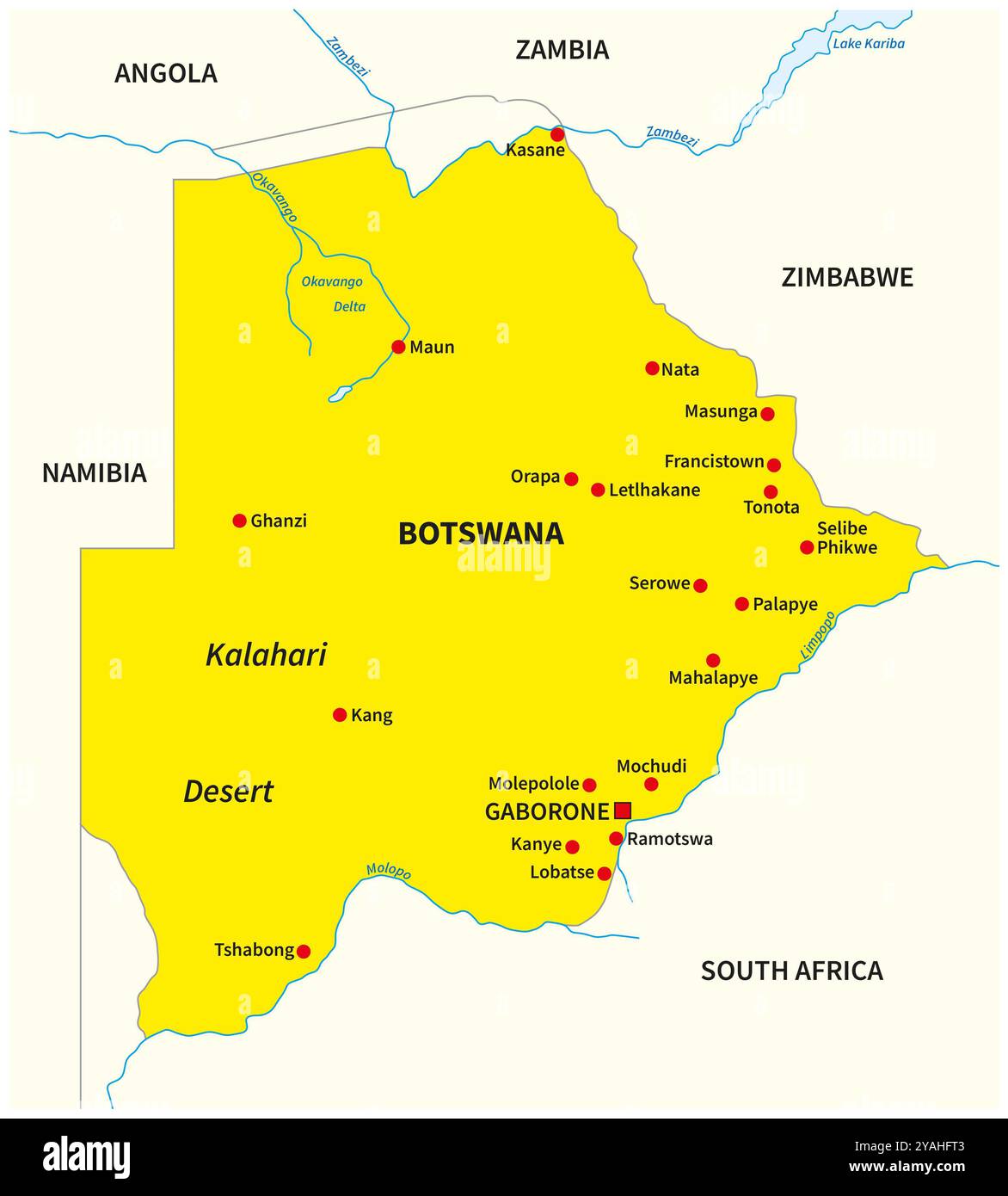 Angola botswana Ausgeschnittene Stockfotos und -bilder - Alamy