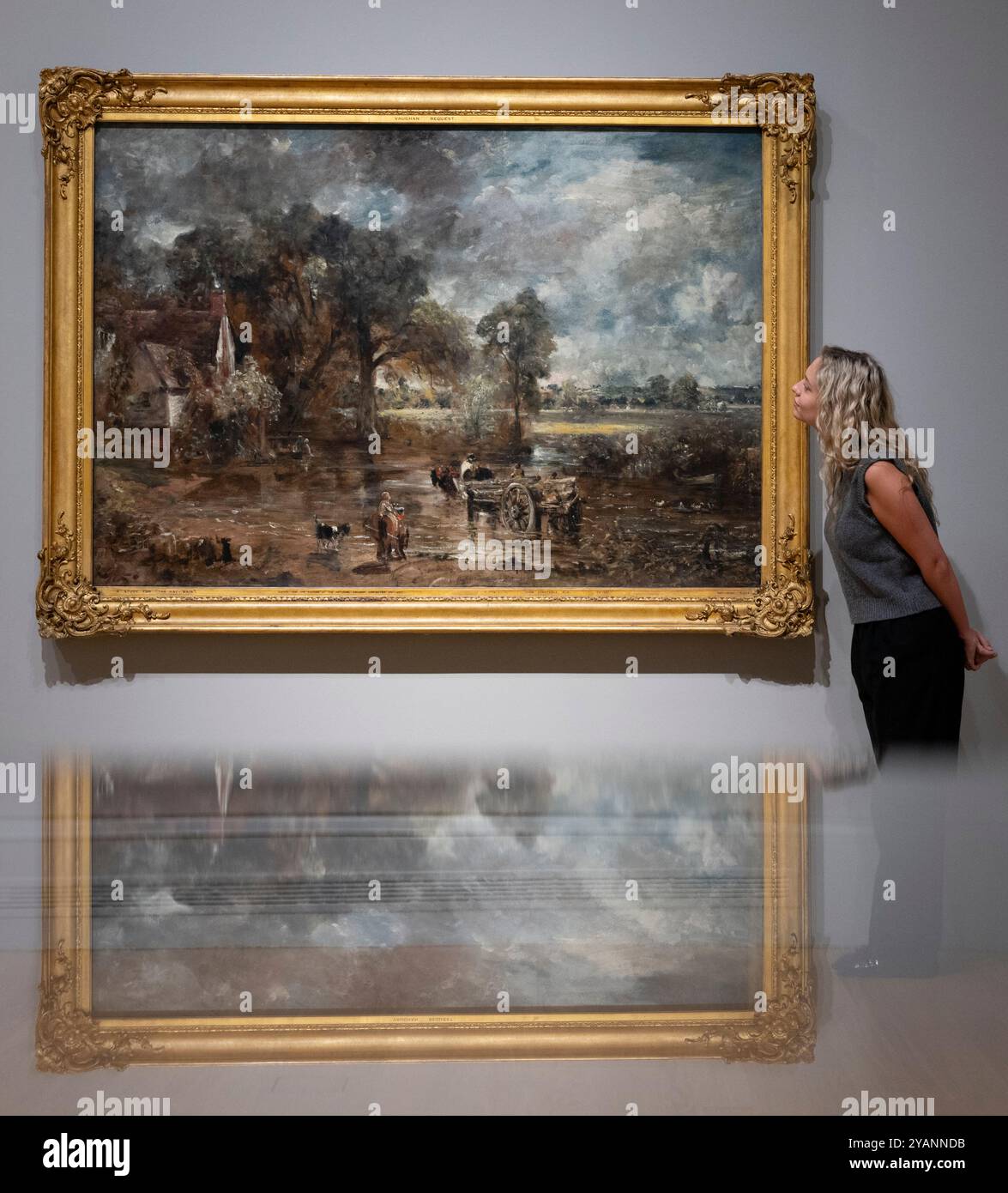 The National Gallery, London, Großbritannien. Oktober 2024. Discover Constable and the Hay Wain ...
