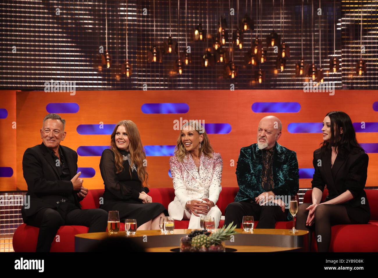 NUR REDAKTIONELLE VERWENDUNG. (Von links nach rechts) Bruce Springsteen ...