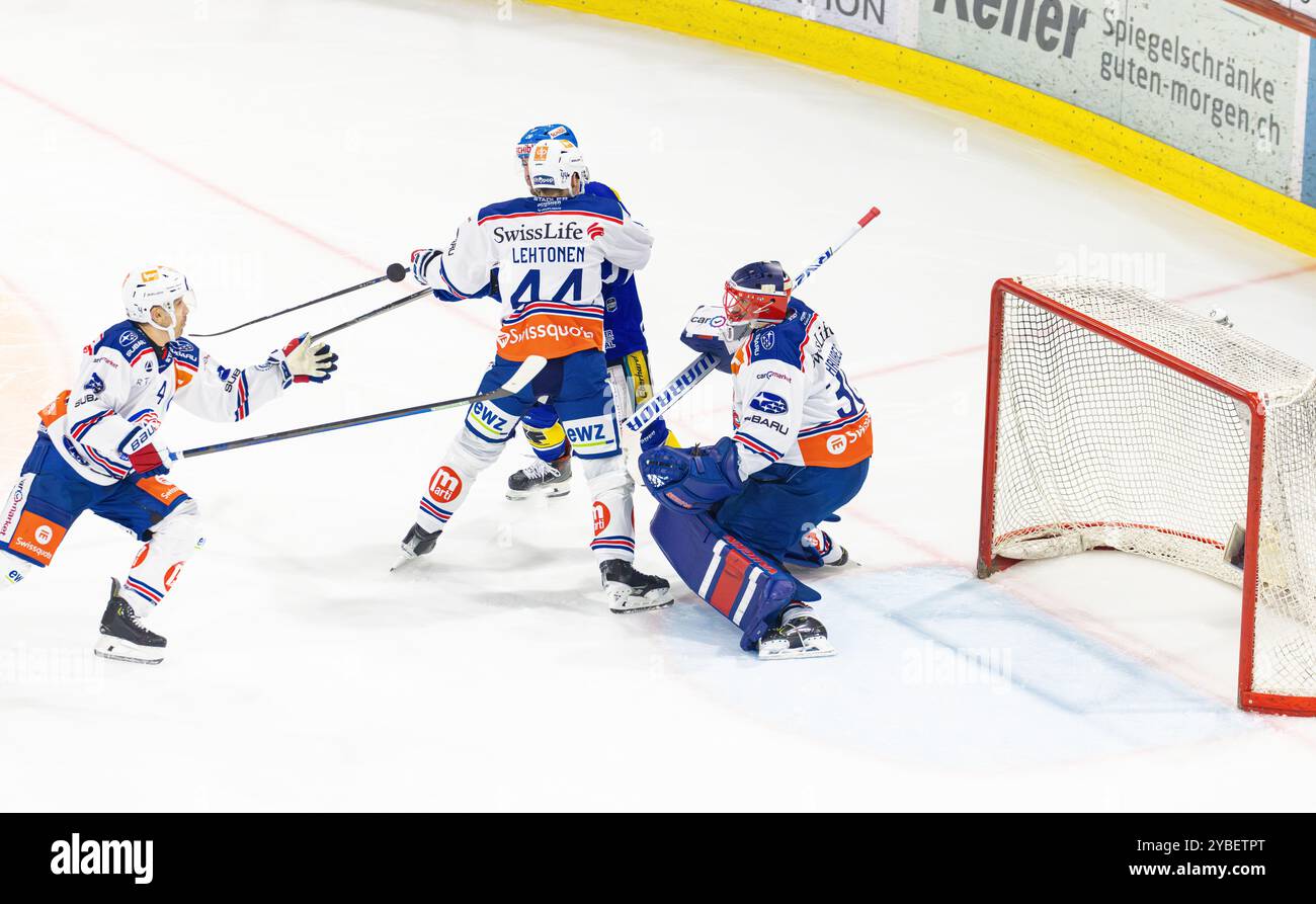 Kloten, Schweiz, 18. Oktober 2024: Verteidiger #4 Patrick Geering (ZSC ...