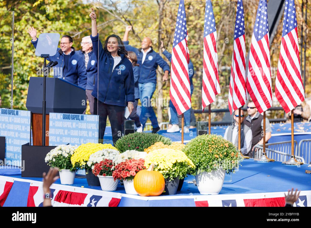 Grand Rapids, USA. Oktober 2024. Gretchen Whitmer, Gouverneur von ...