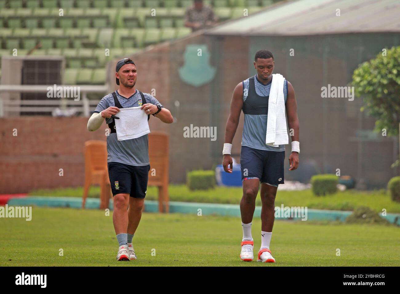 Das Südafrika-Team nimmt am 18. Oktober 2024 im Sher-e-Bangla National ...