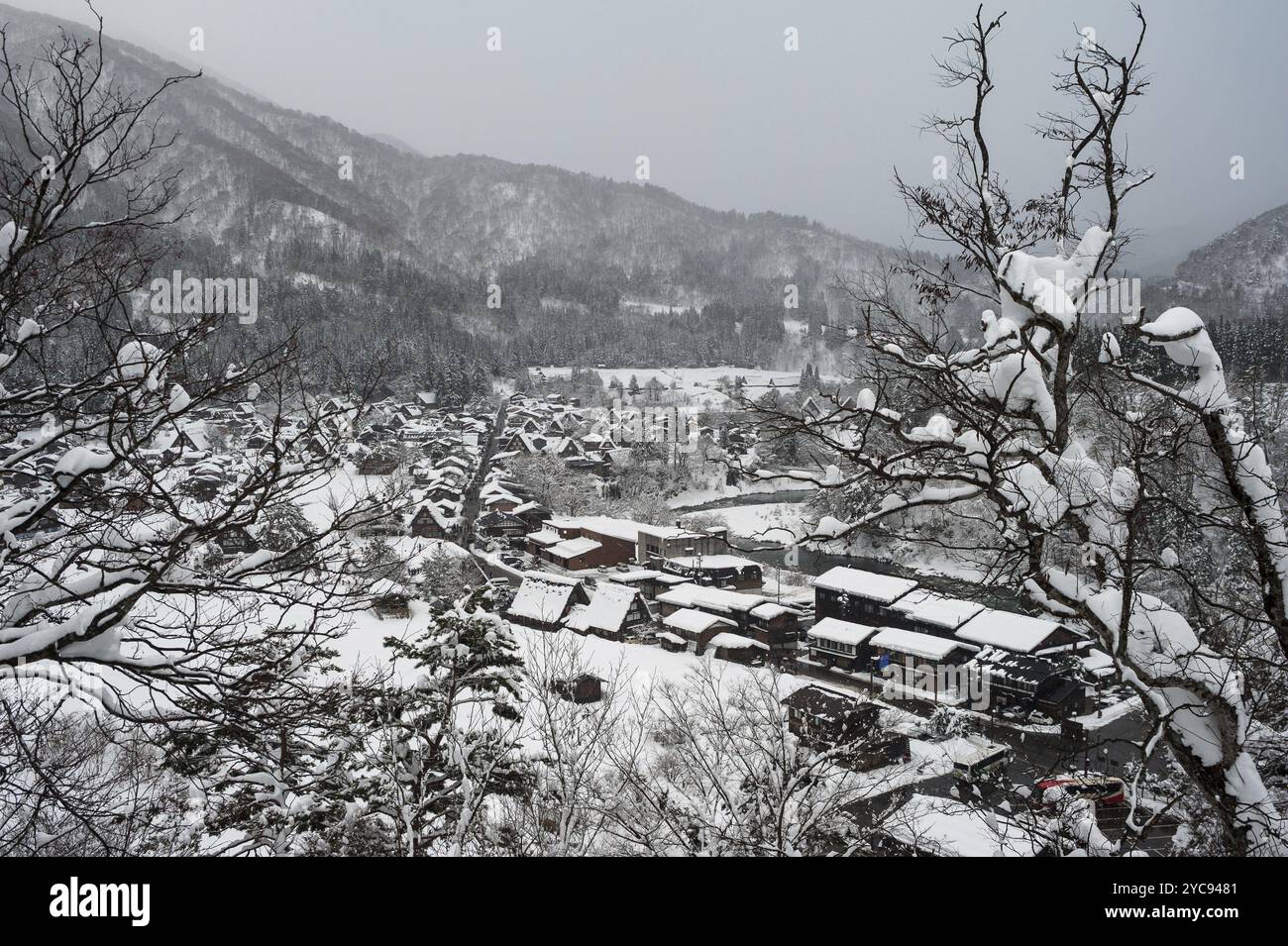 Dezember 2017, Shirakawa-go, Präfektur Gifu, Chubu, Japan, Asien, Ein ...