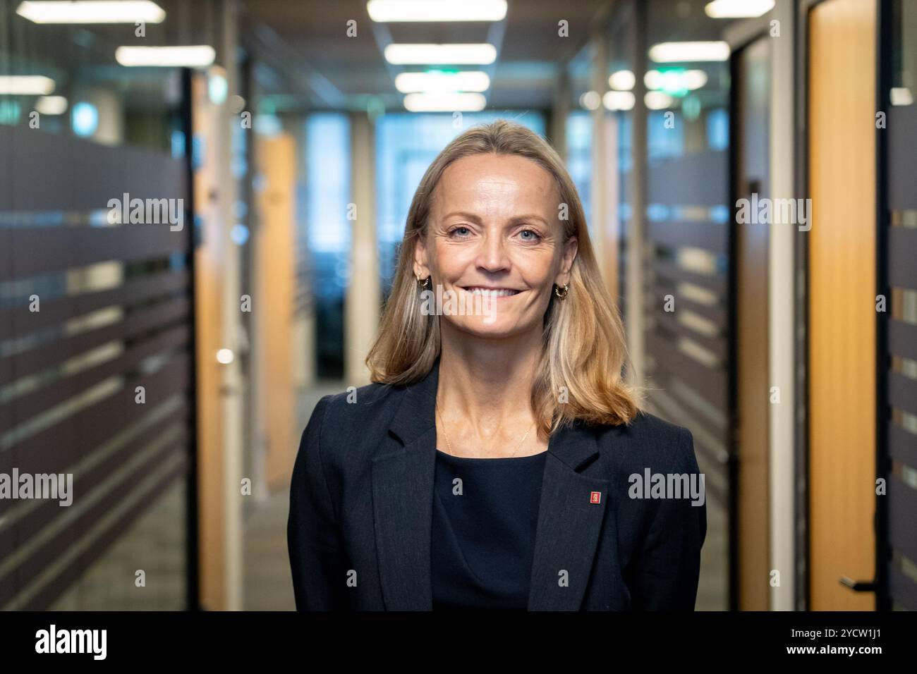 Oslo 20241024. CFO Mette Toft Bjorgen bei den Kongsberg Gruppen nach ...