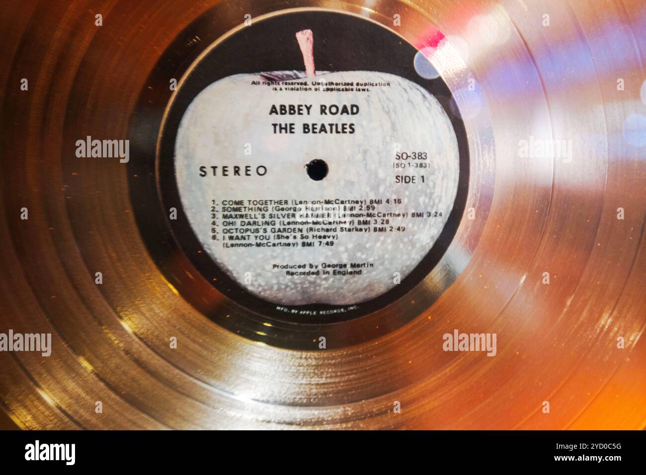 Abbey Road Schallplatte der Beatles im Hard Rock Cafe, Times Square ...