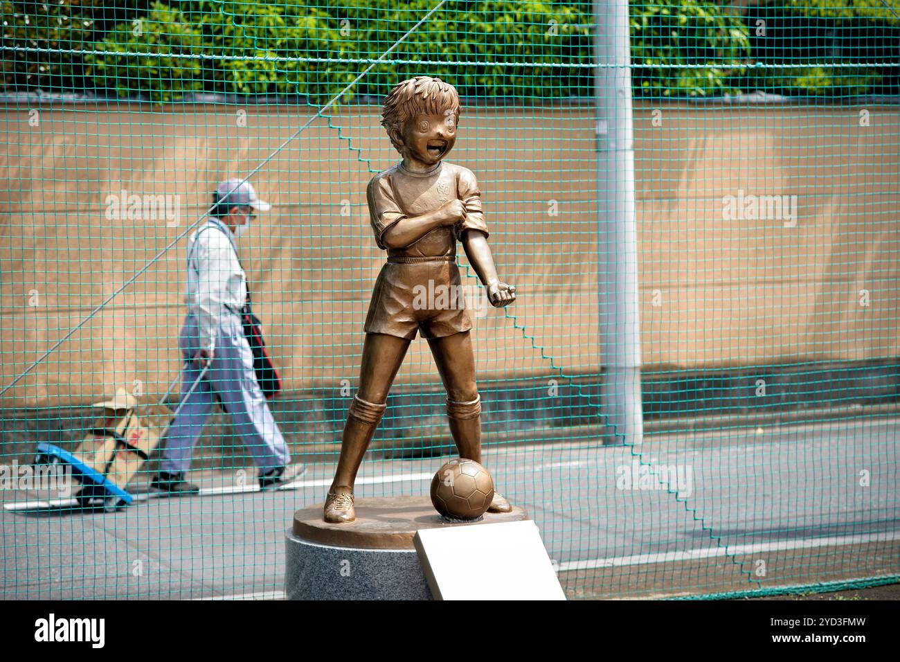 Japan, Honshu Island, Kanto, Yotsugi, Manga Statue von Captain Tsubasa ...