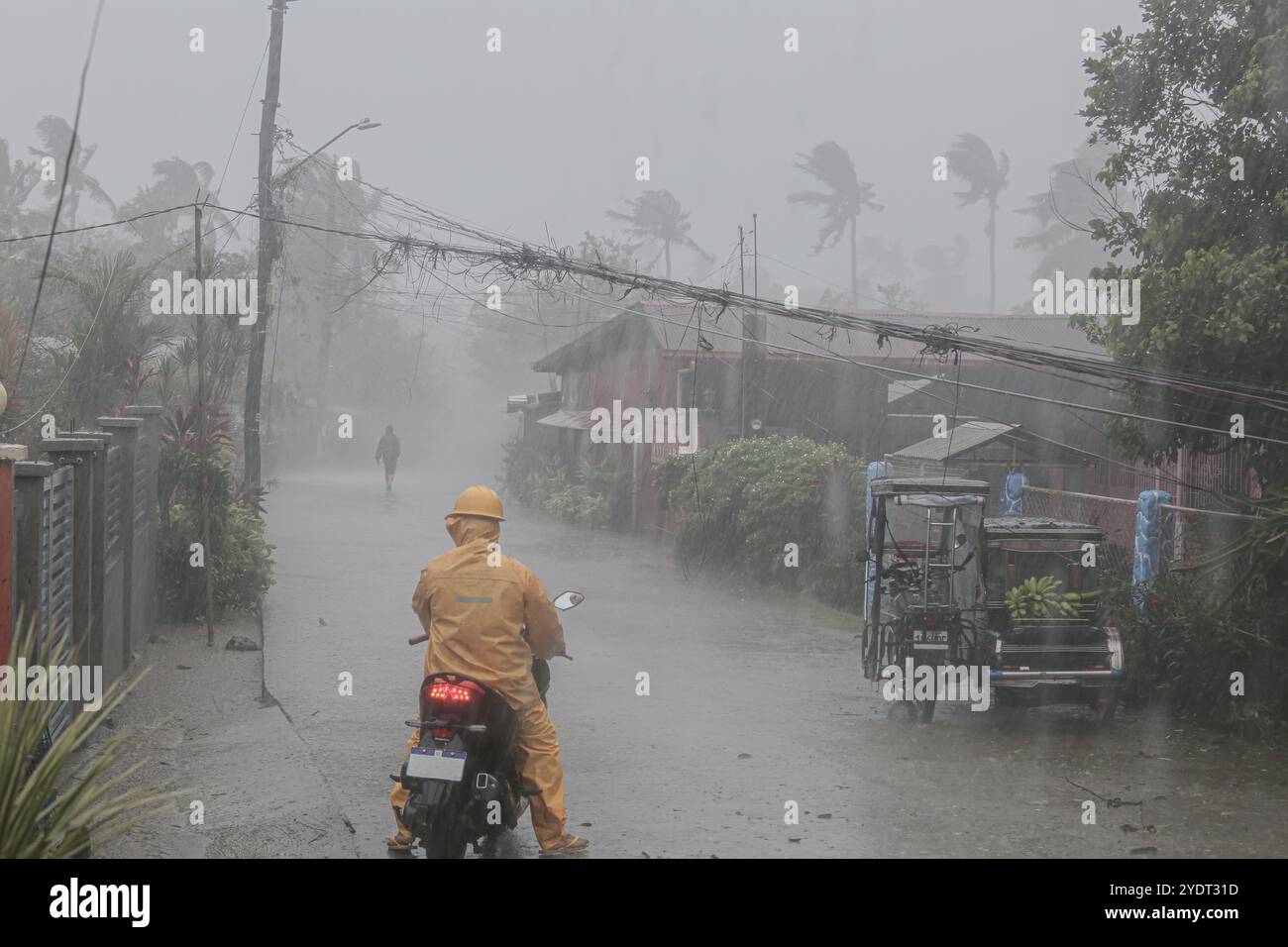 Laguna, Luzon, Philippinen. 24. Oktober 2024: Schwerer tropischer Zyklon Trami (Kristine) traf ...