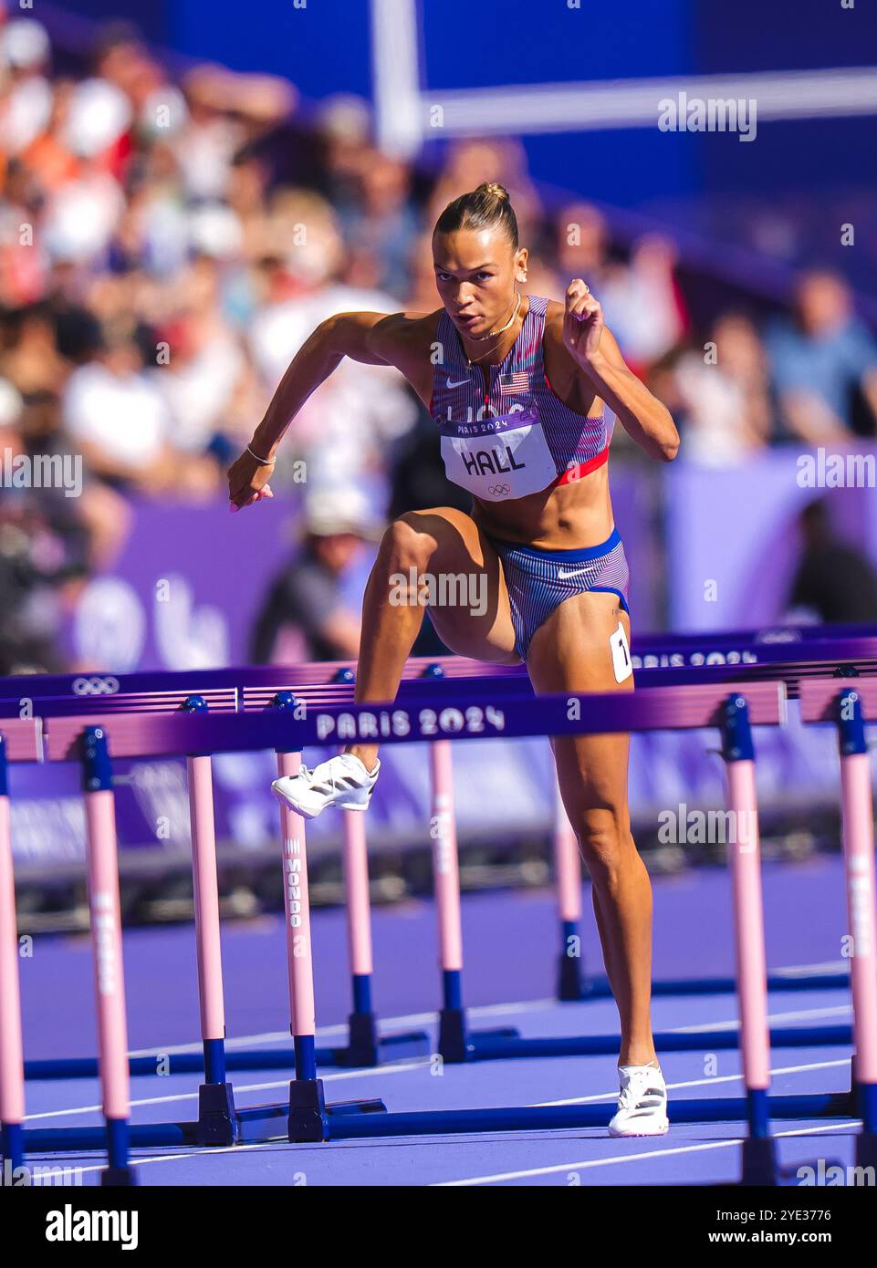 Anna Hall nahm an den 100-Meter-Hürden bei den Olympischen Spielen 2024 ...
