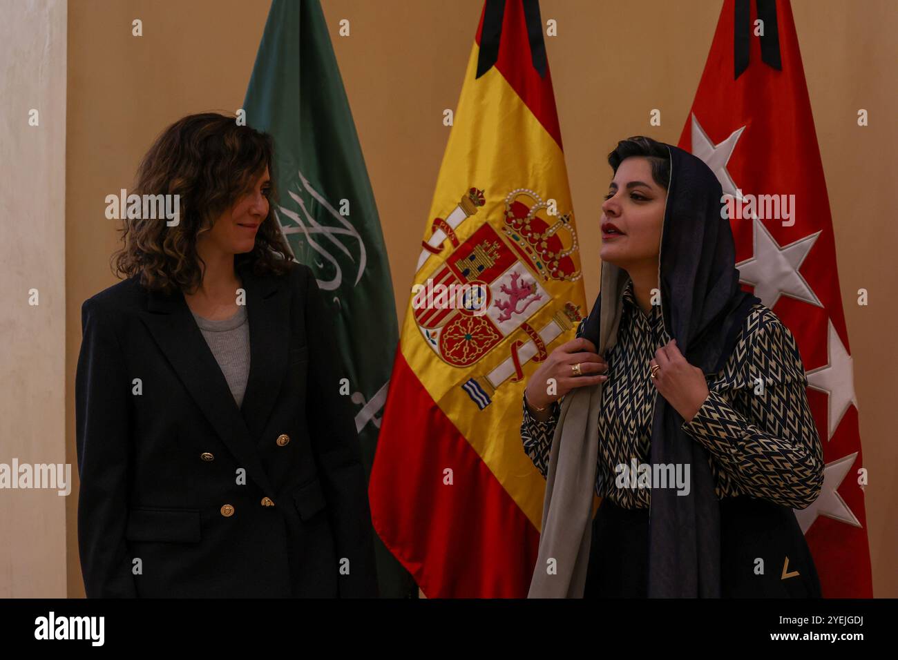 Madrid, Spanien. 31. Oktober 2024. Die Präsidentin der Gemeinschaft ...